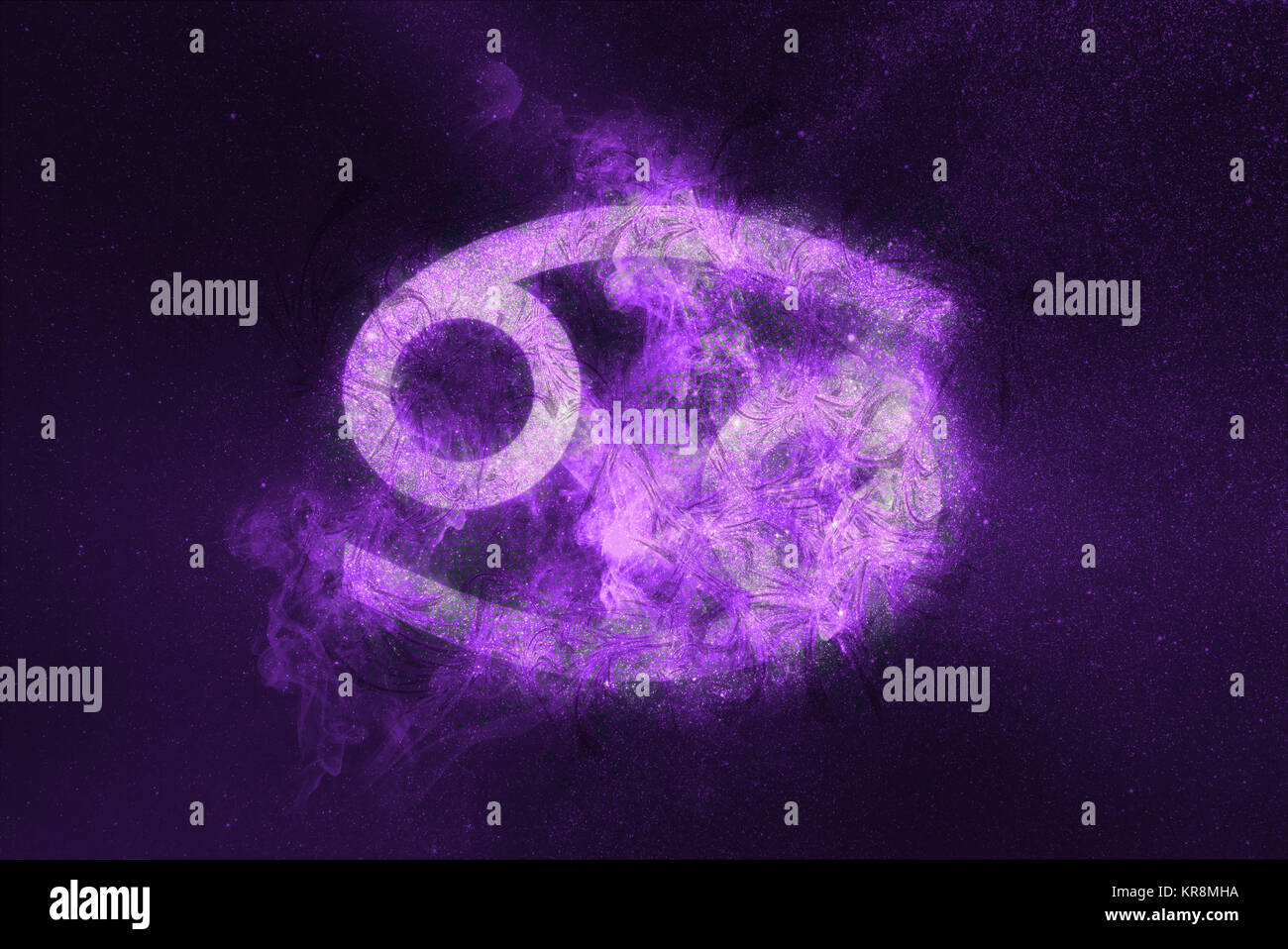 Cancer Zodiac Sign. Night sky Abstract background Stock Photo - Alamy