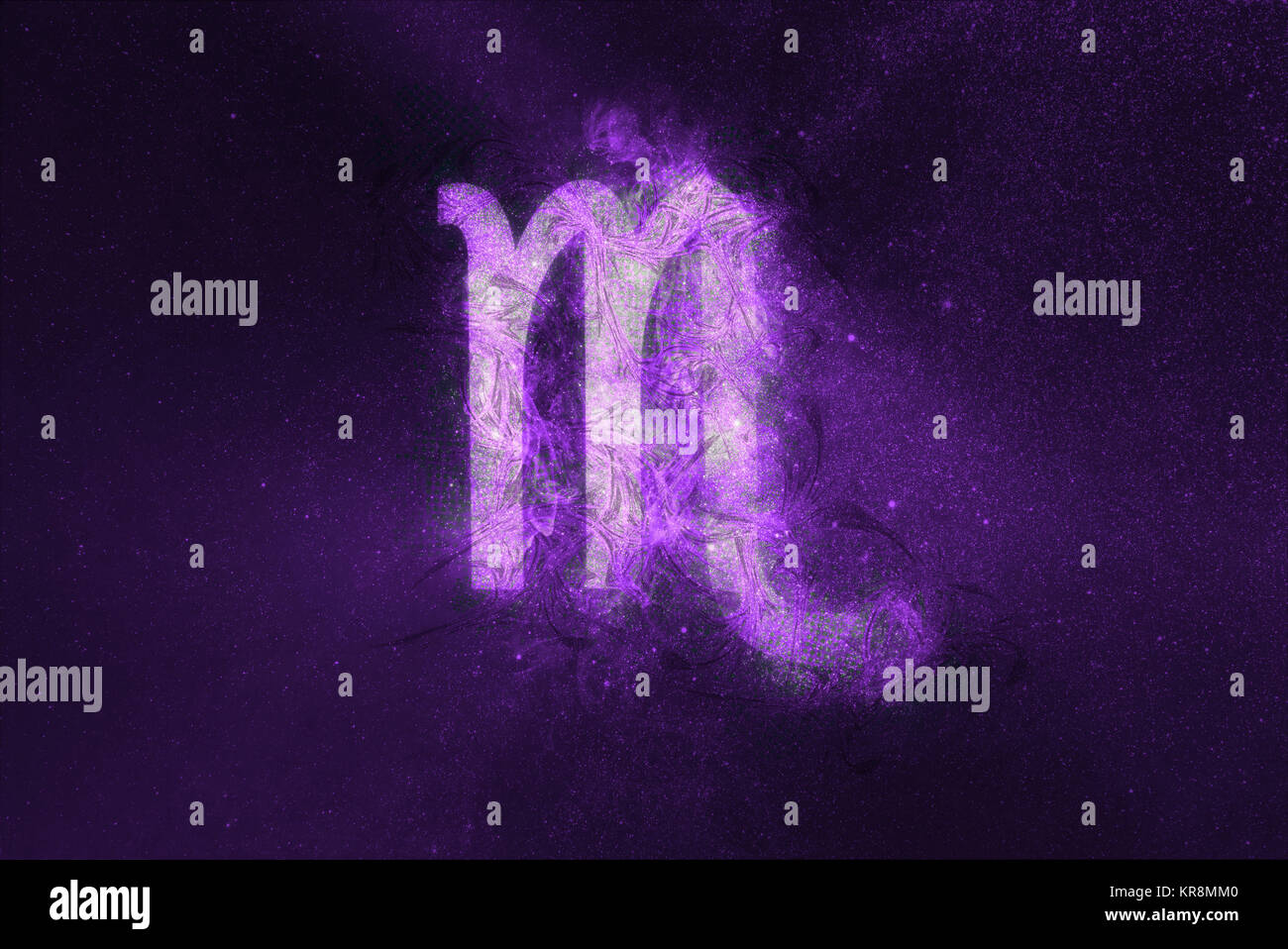Scorpio Zodiac Sign. Night sky Abstract background Stock Photo - Alamy