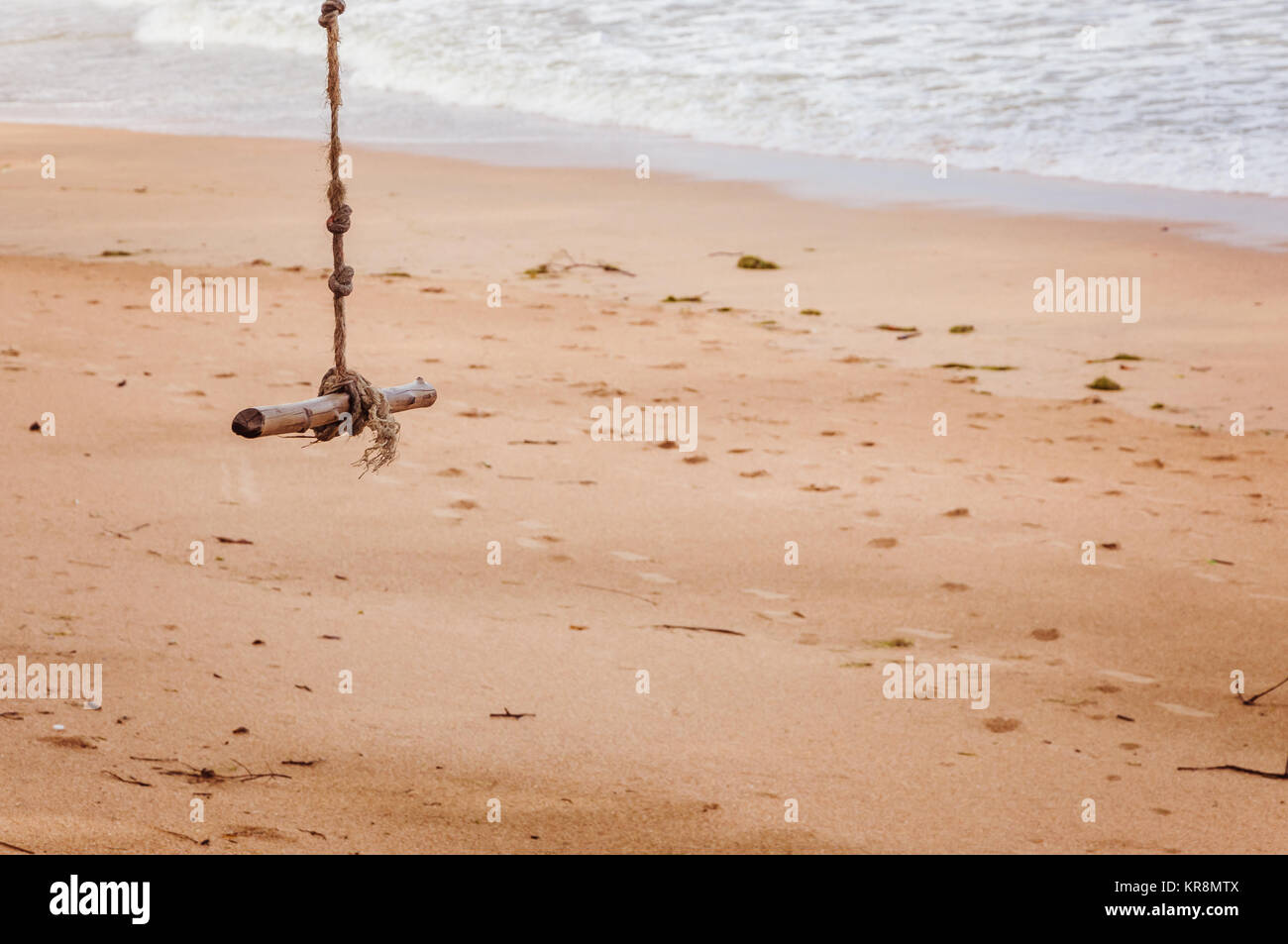 Spectacular view on the sunny sandy beach on Krabi island in Thailand ...