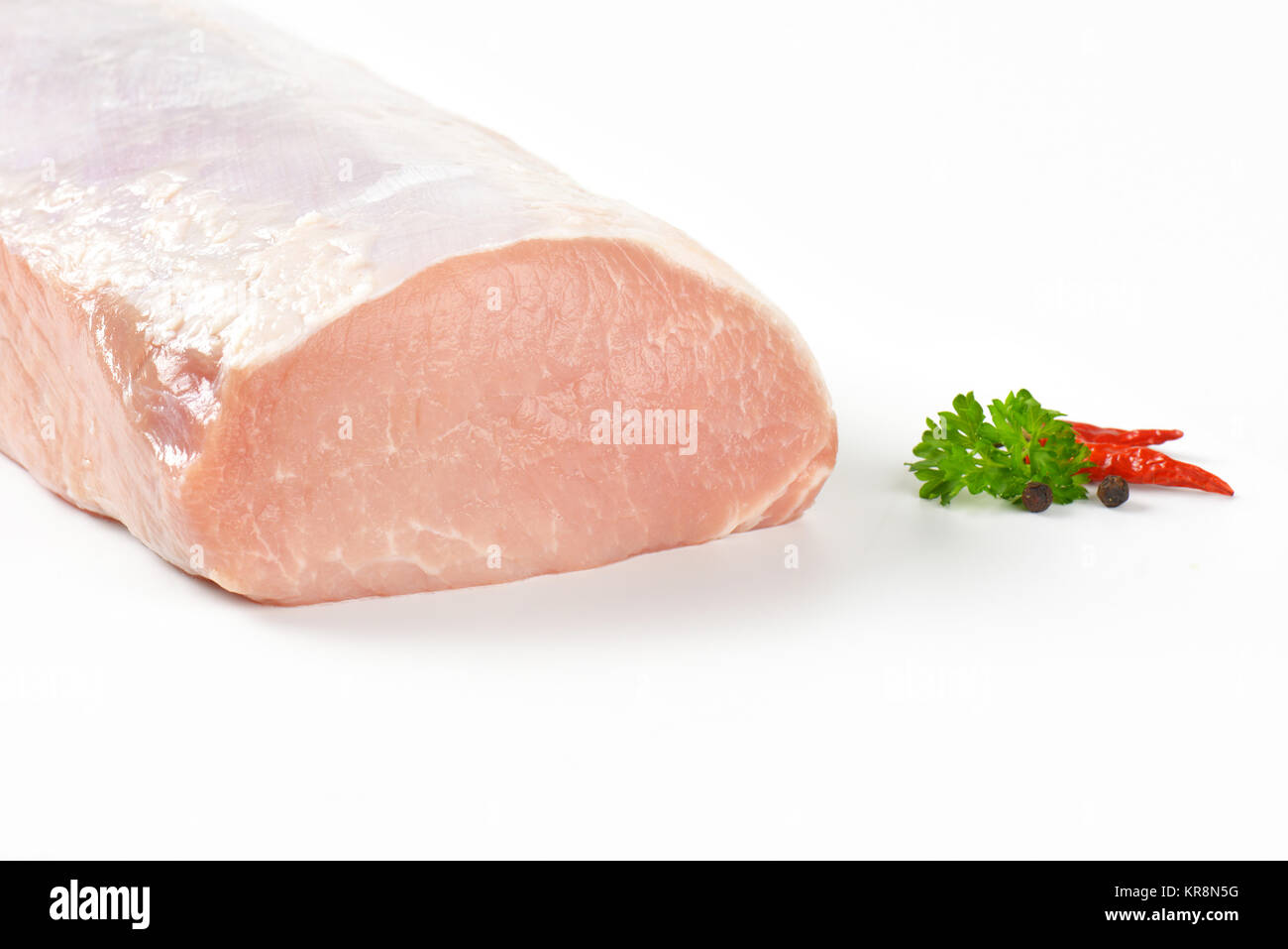 Raw pork loin Stock Photo - Alamy
