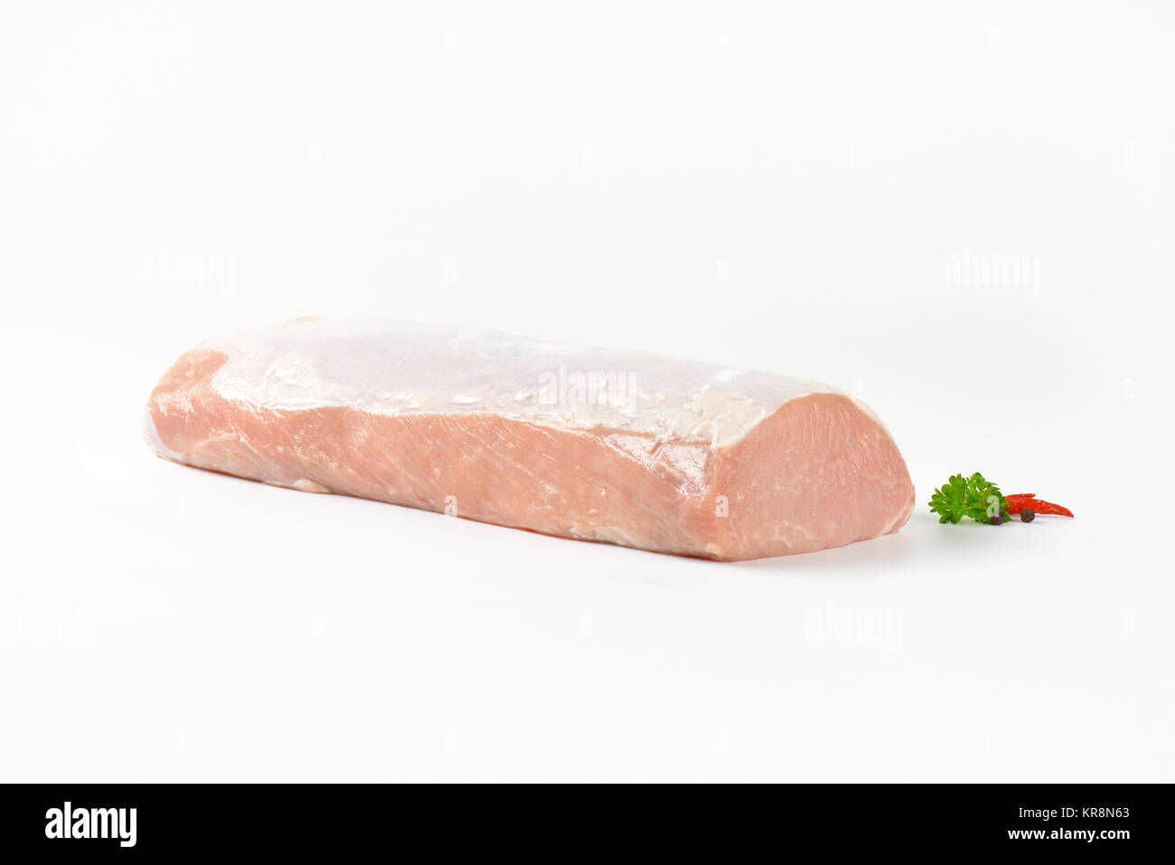 Raw pork loin Stock Photo - Alamy