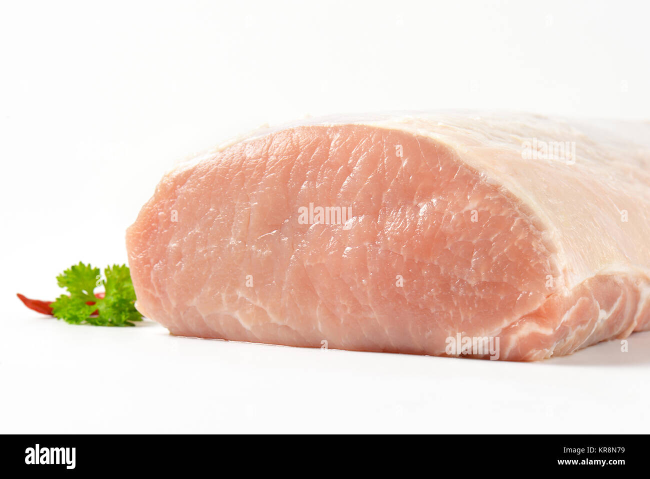 Raw pork loin Stock Photo - Alamy