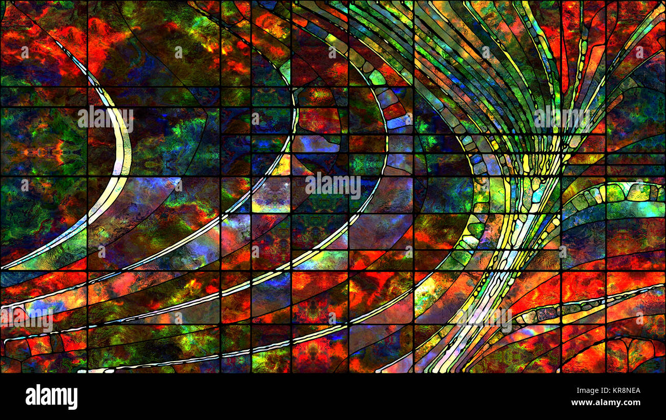 Digital Life of Stained Glass Stock Photo - Alamy