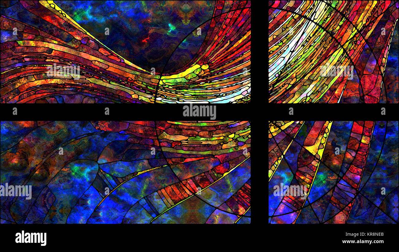 Digital Life of Stained Glass Stock Photo - Alamy