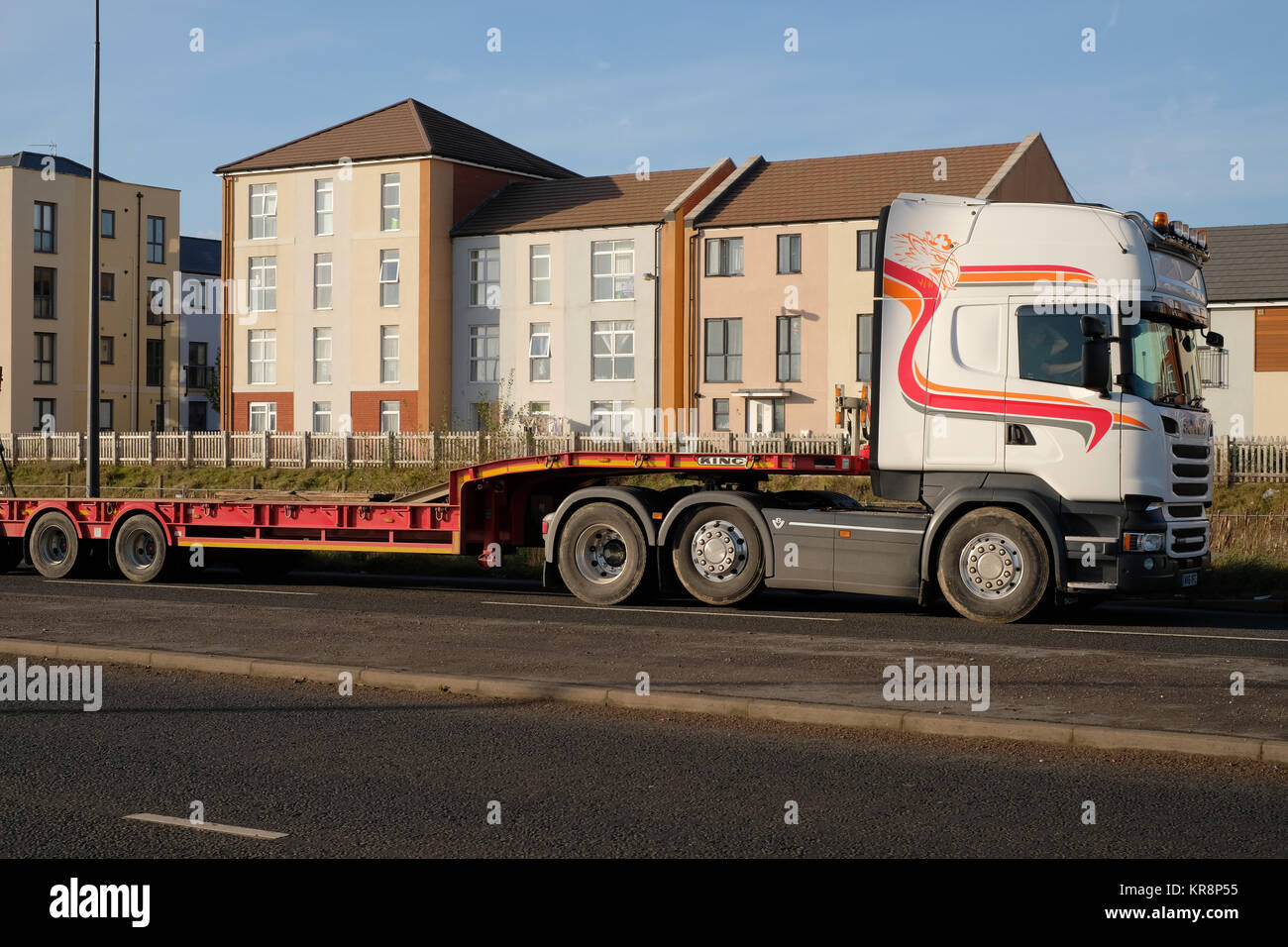Low loader lorry or truck hi-res stock photography and images - Alamy