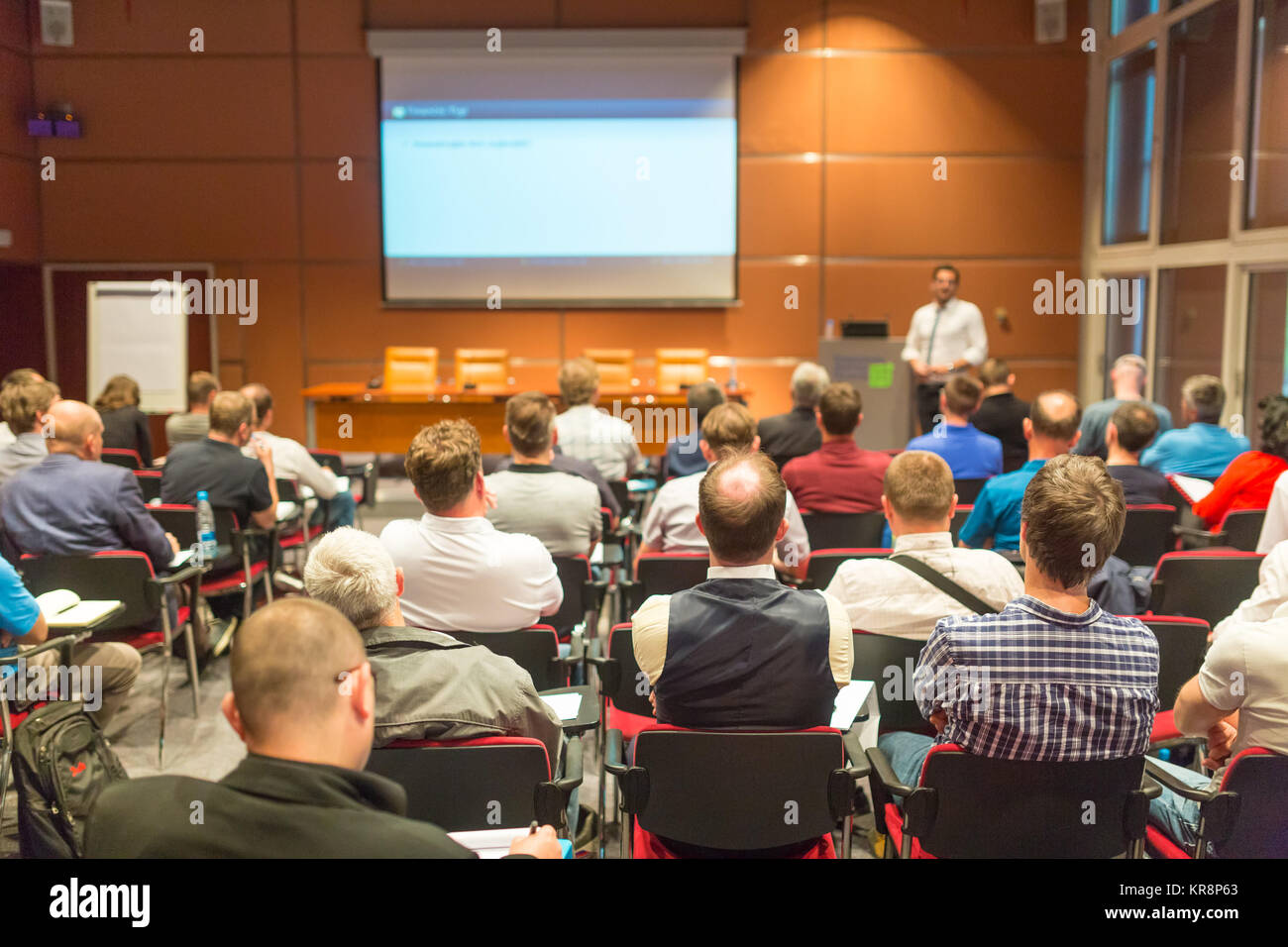 Audience in the lecture hall Stock Photo - Alamy