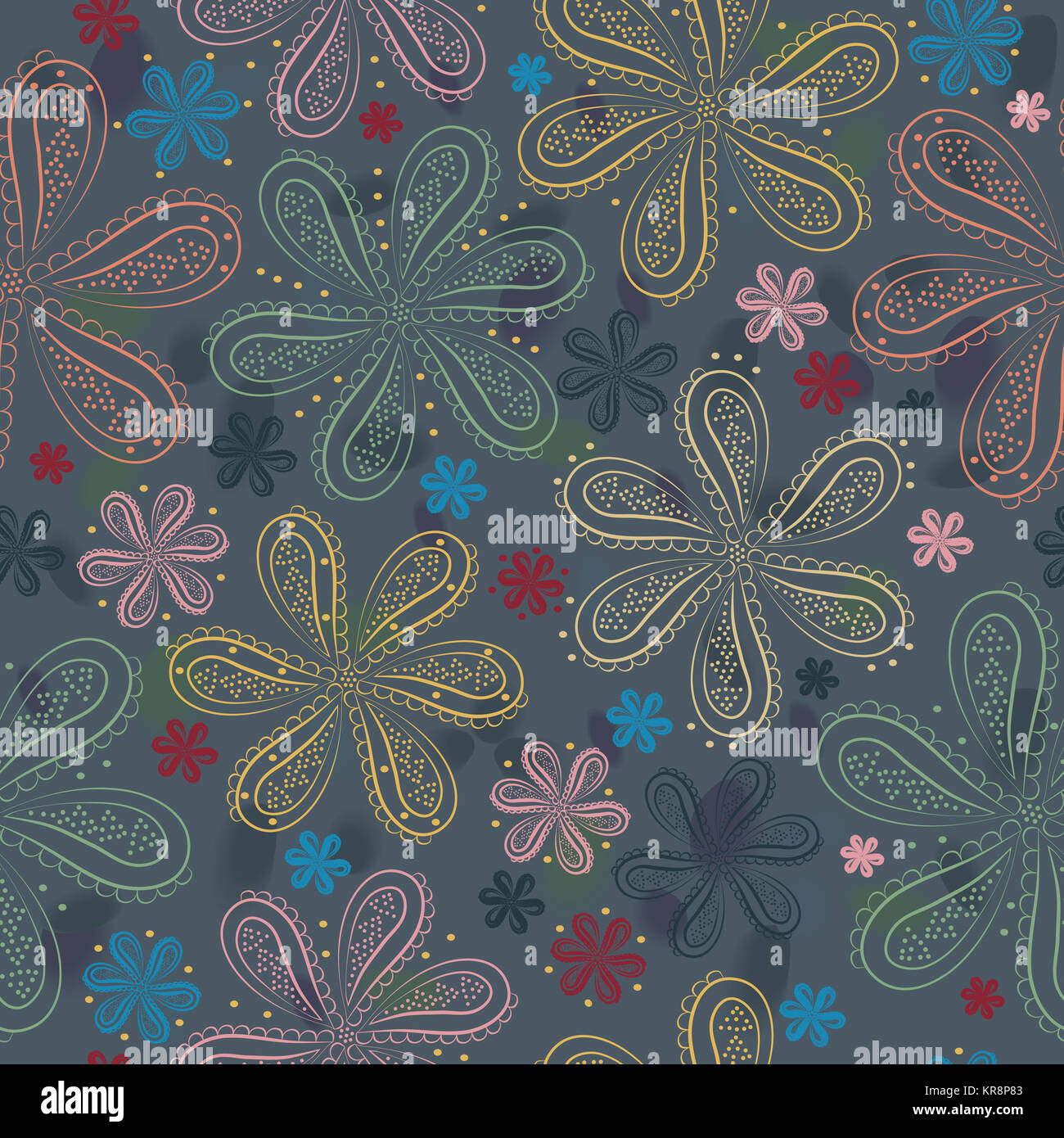 Graceful floral seamless pattern Stock Photo - Alamy