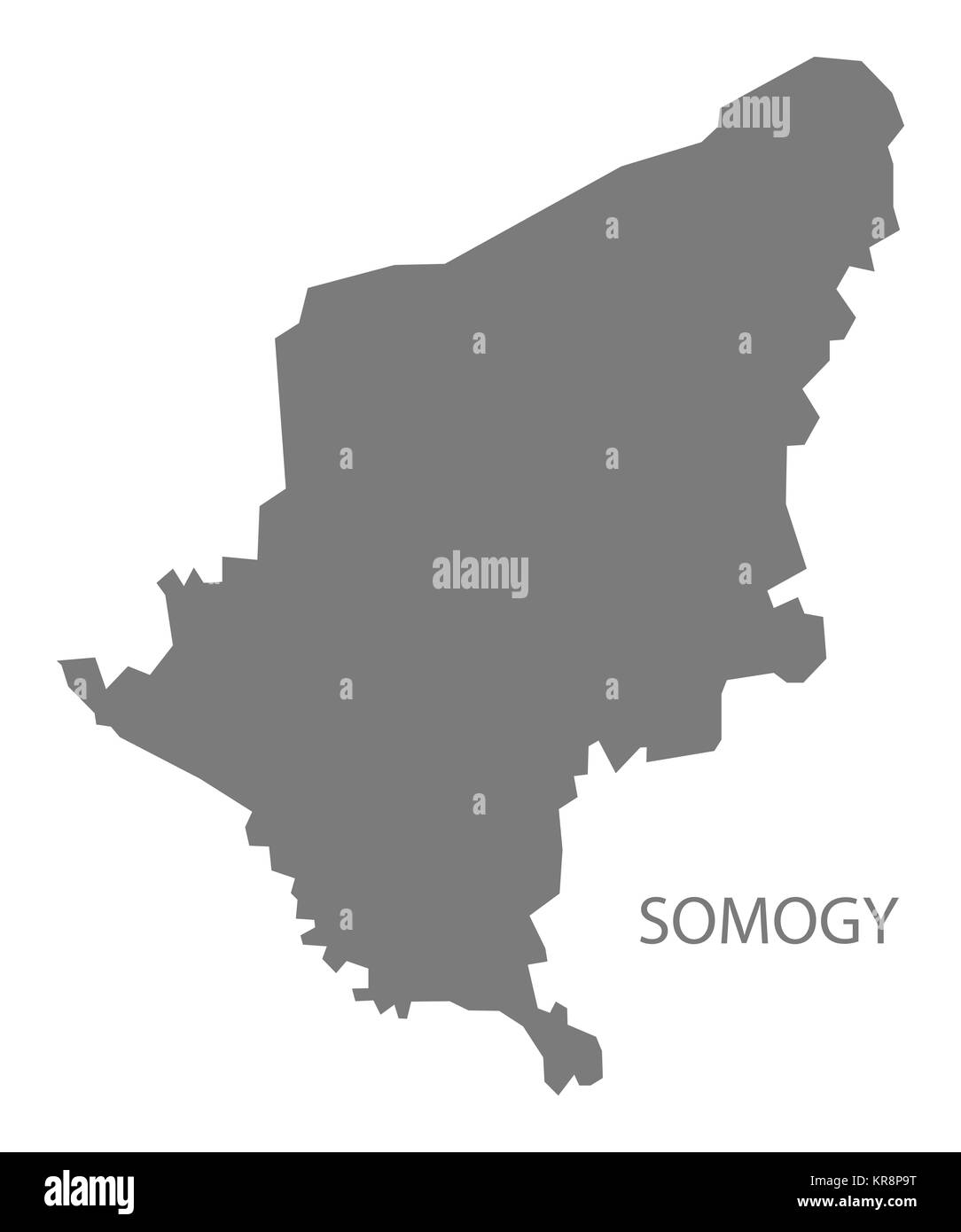 Somogy Hungary Map grey Stock Photo - Alamy