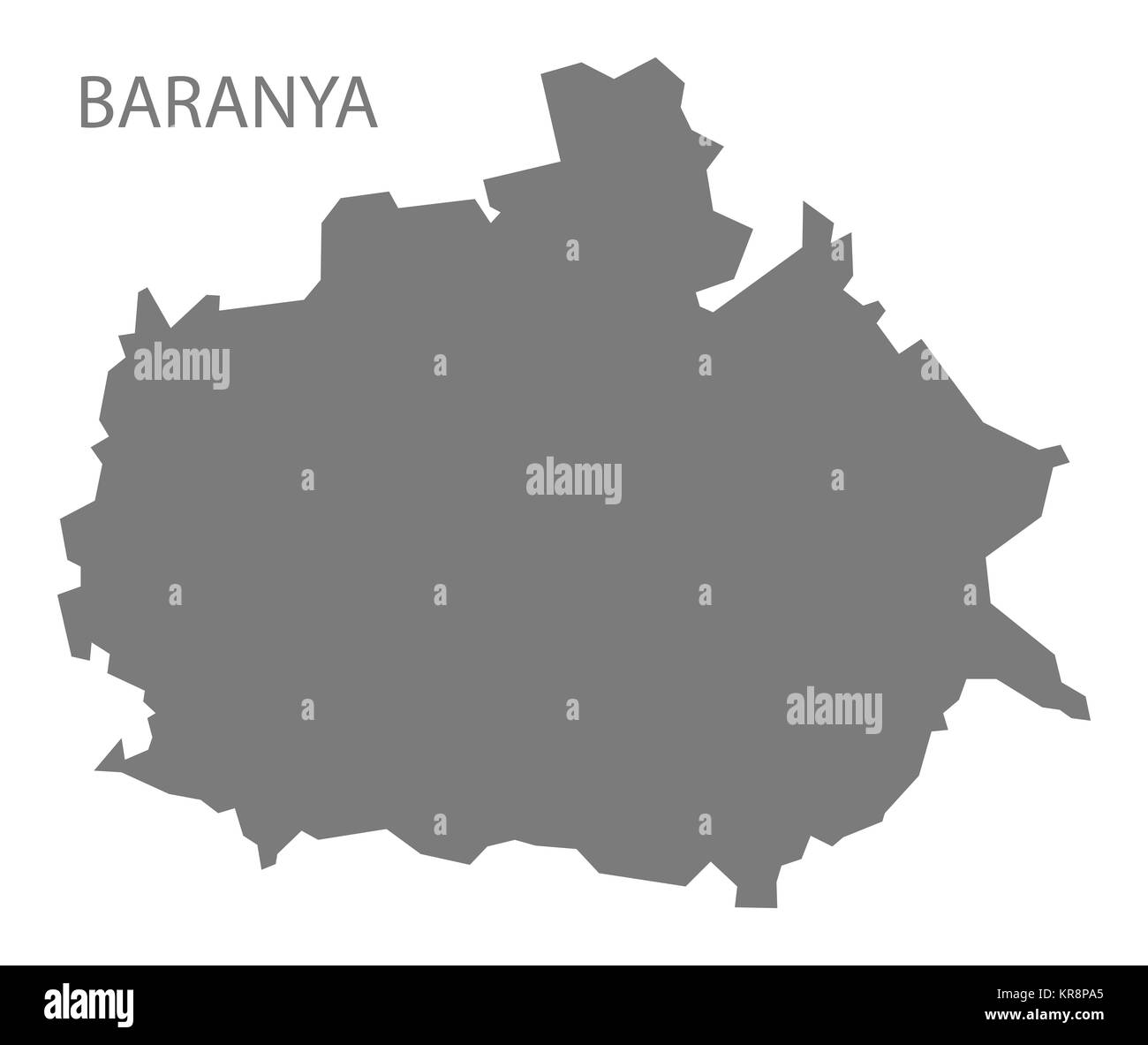 Baranya Hungary Map grey Stock Photo - Alamy