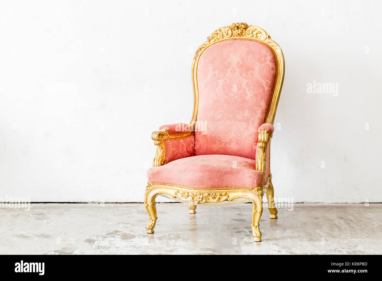 Pink Vintage Chair Stock Photo - Alamy