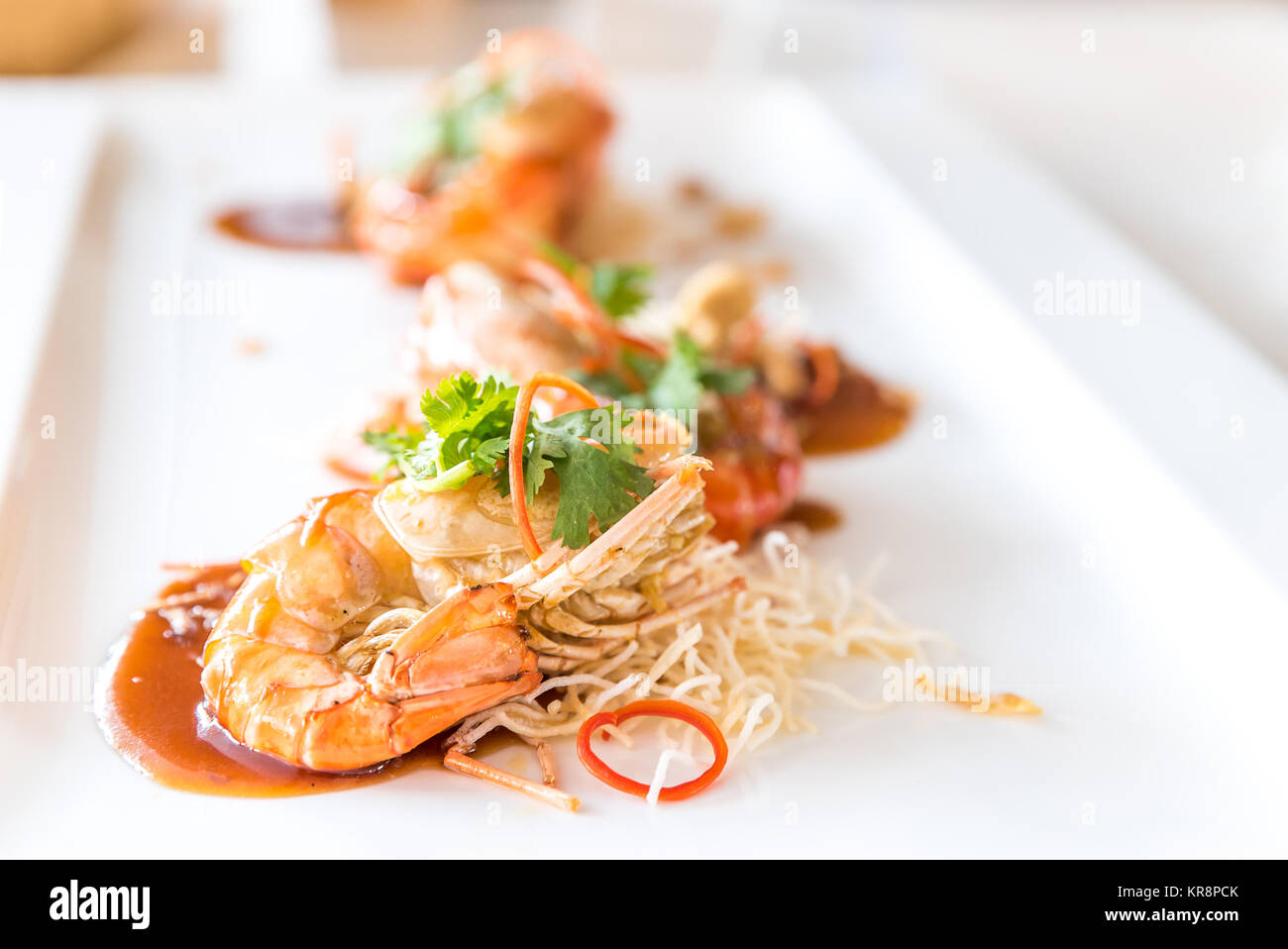 Prawn with tamarind sauce Stock Photo - Alamy