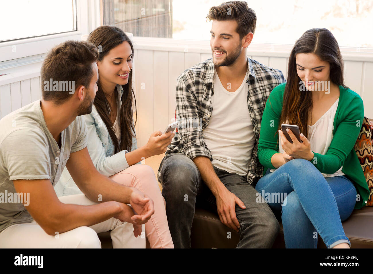 Meeting with friends Stock Photo - Alamy