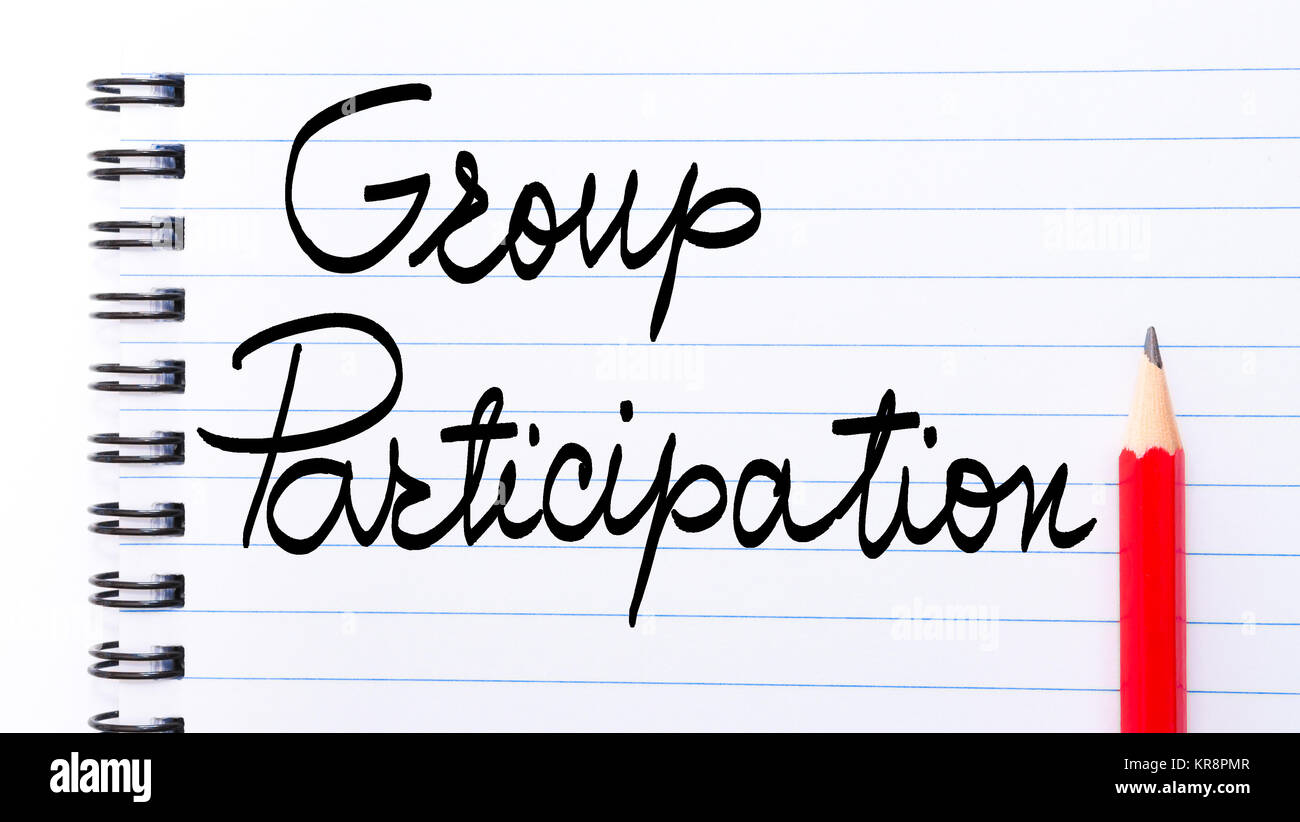 Group Participation written on notebook page Stock Photo - Alamy