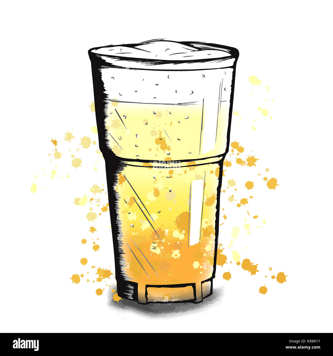 Doodle colorful paper cup Cut Out Stock Images & Pictures - Alamy