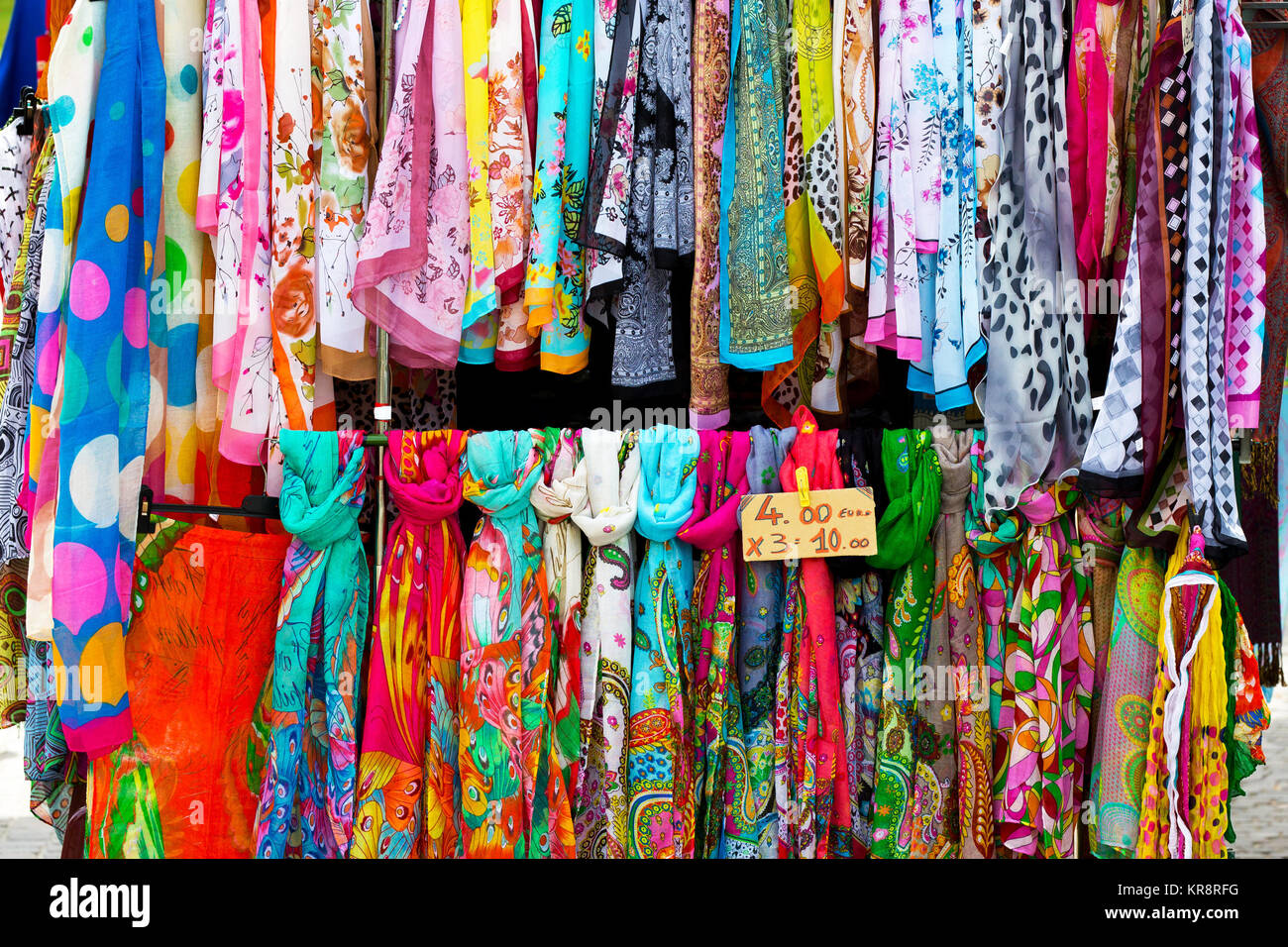 Colorful silk scarves Stock Photo - Alamy
