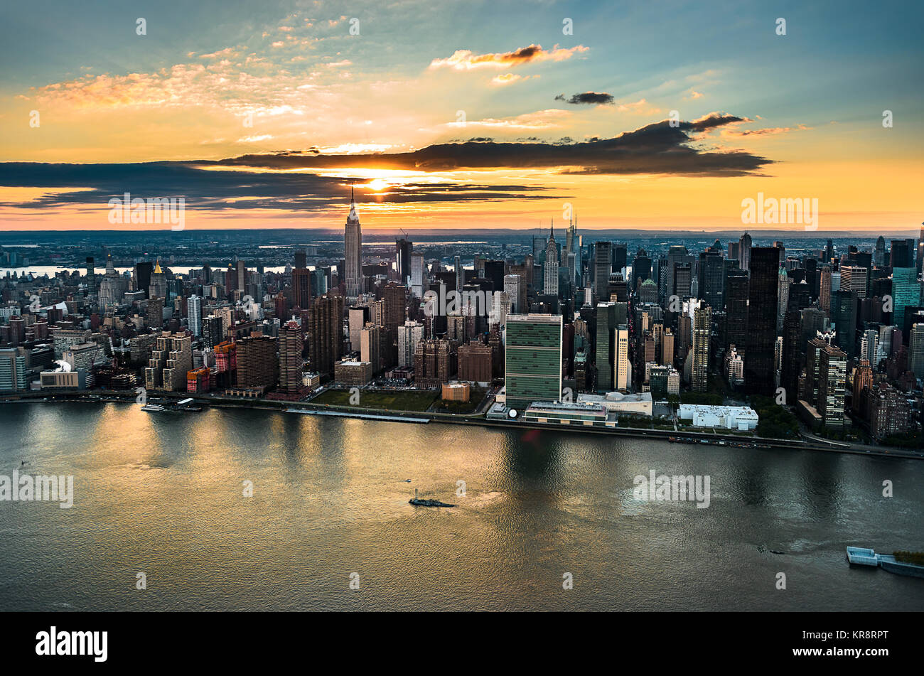 USA, New York, New York City, City at sunset Stock Photo - Alamy