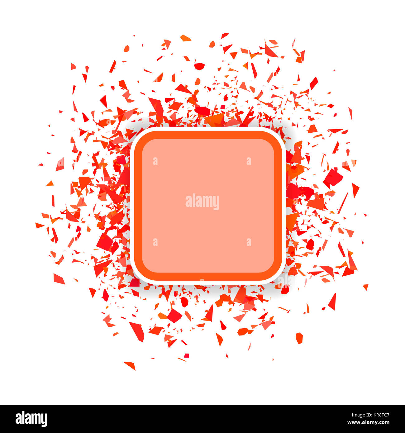 Red Confetti Banner. Set of Particles Stock Photo - Alamy