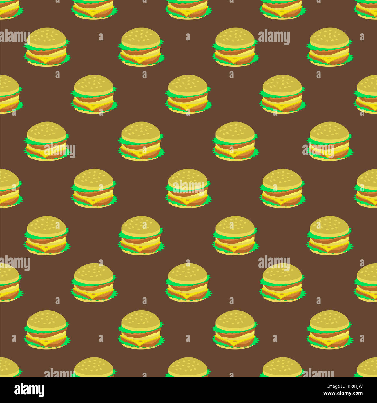 Hamburger Seamless Pattern Stock Photo - Alamy