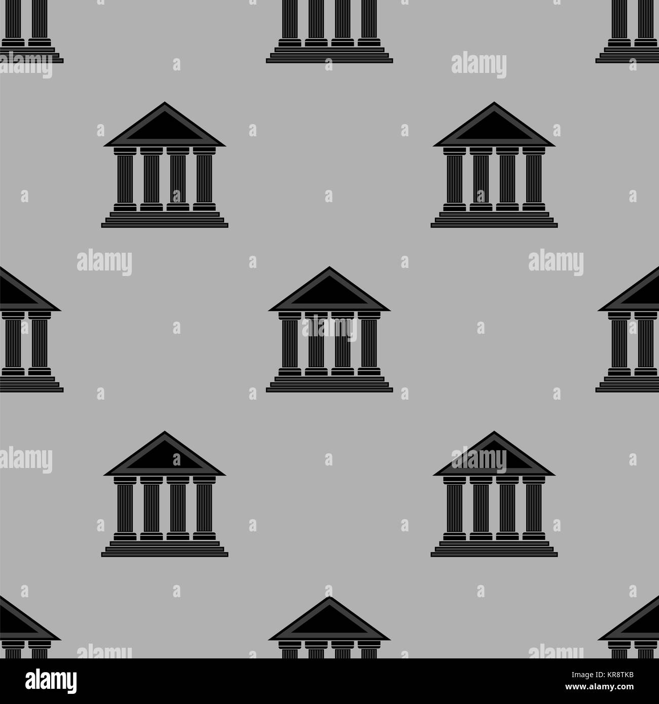 Greek Temple Icon Seamless Pattern Stock Photo - Alamy