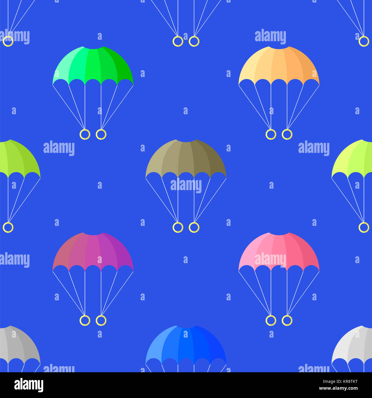 Parachute Seamless Pattern on Blue Sky Stock Photo - Alamy