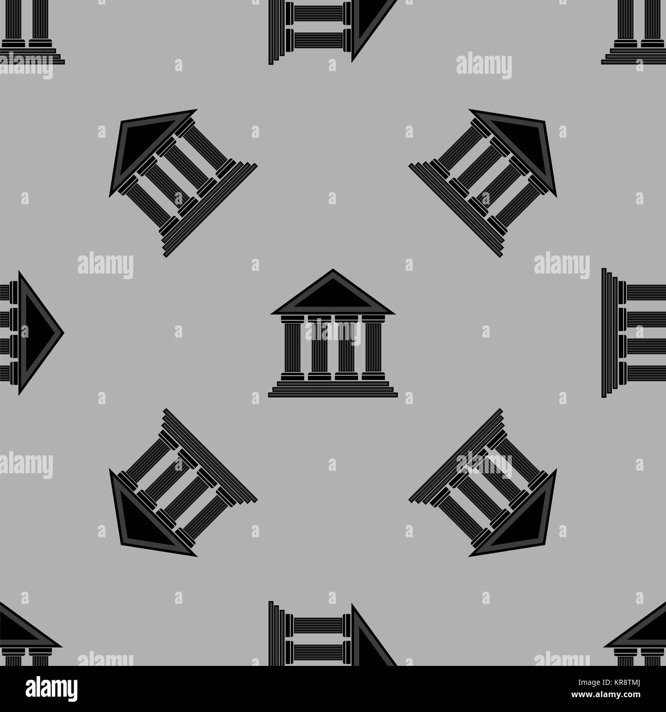 Greek Temple Icon Seamless Pattern Stock Photo - Alamy