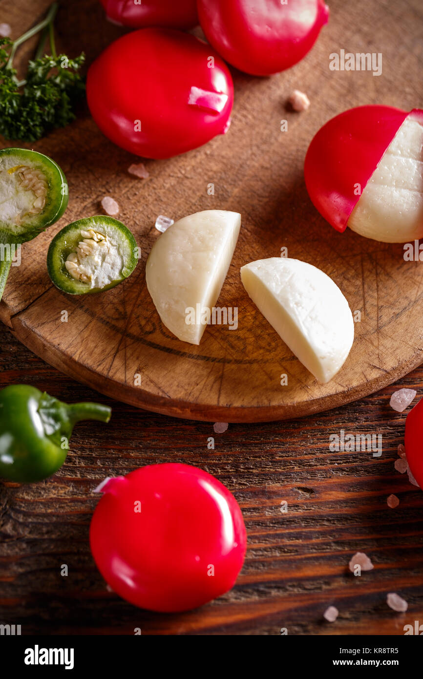 Round delicious cheese Stock Photo - Alamy