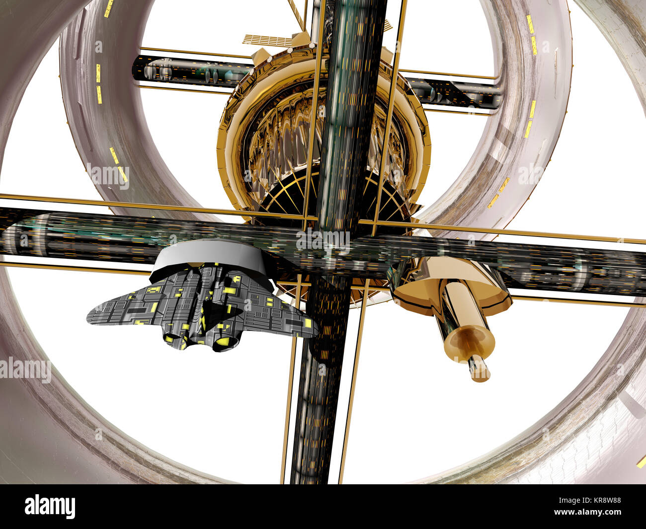 Orbital station in space Stock Photo - Alamy