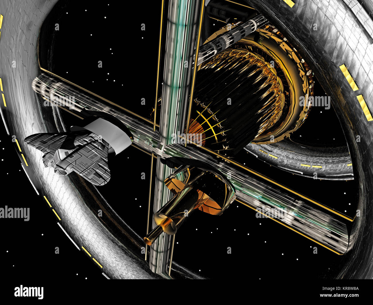 Orbital station in space Stock Photo - Alamy