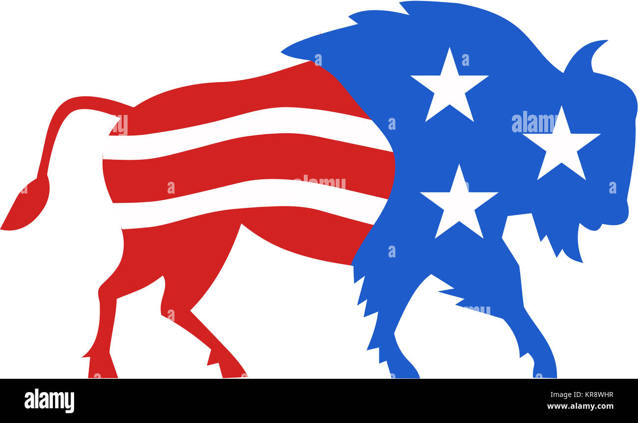 American bison flag hi-res stock photography and images - Alamy