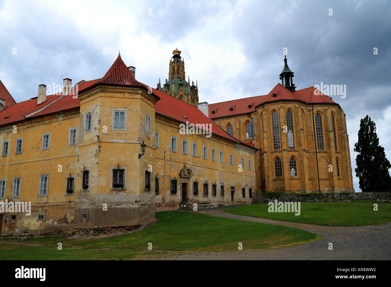 The Abbey of Kladruby is a large Benedictine monastery in Bohemia Stock ...