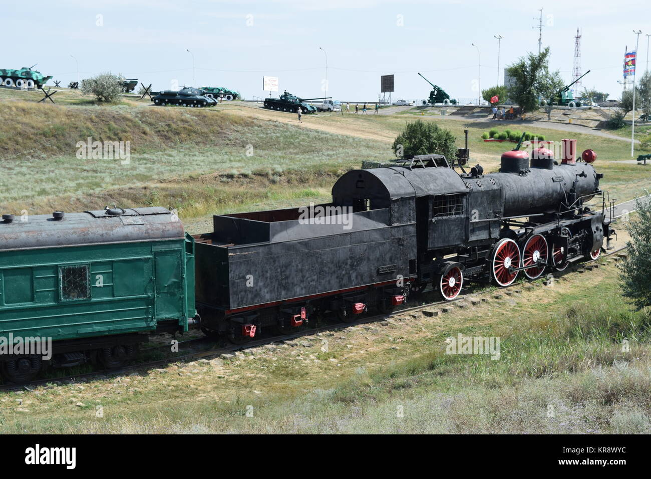The old steam locomotive in open air museum Stock Photo - Alamy