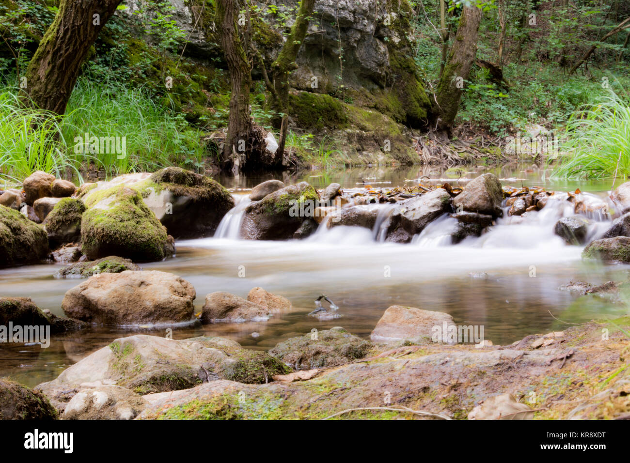 River water runs over rocks hi-res stock photography and images - Alamy