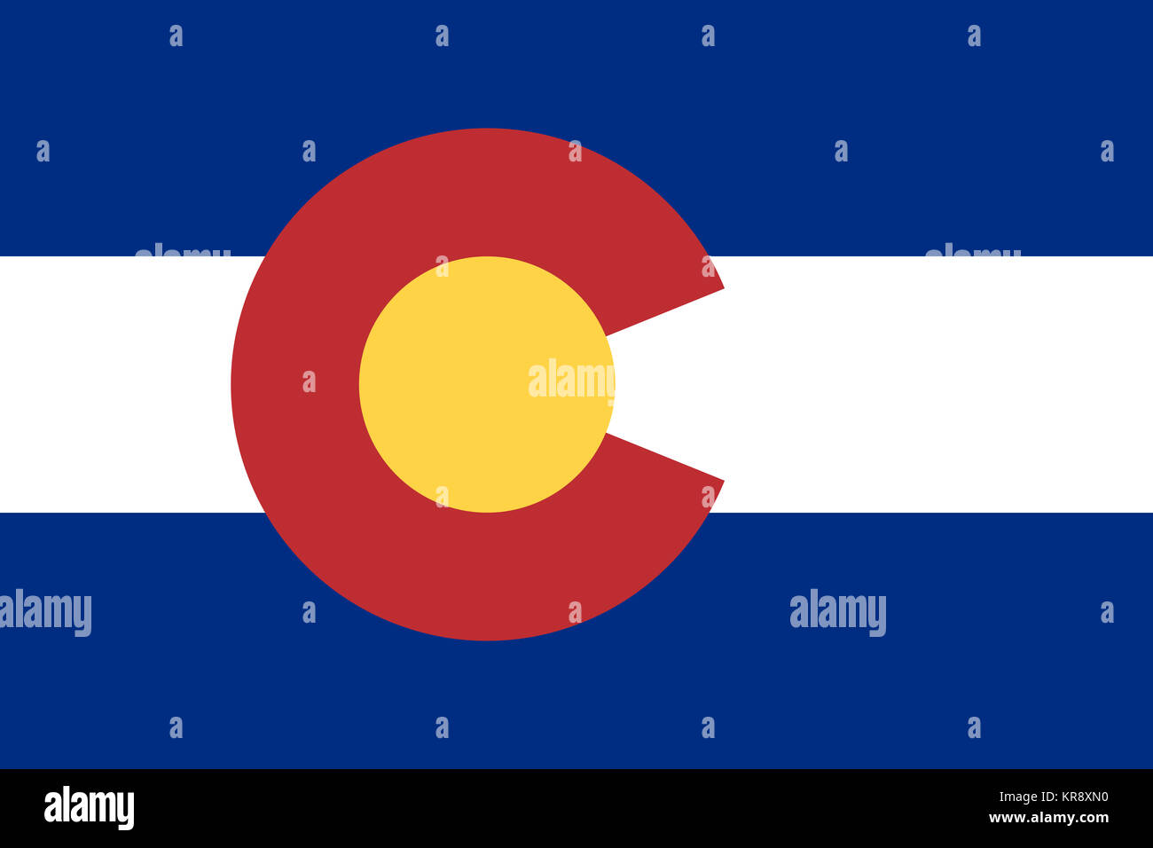 Flag of Colorado in correct proportions and colors Stock Photo - Alamy