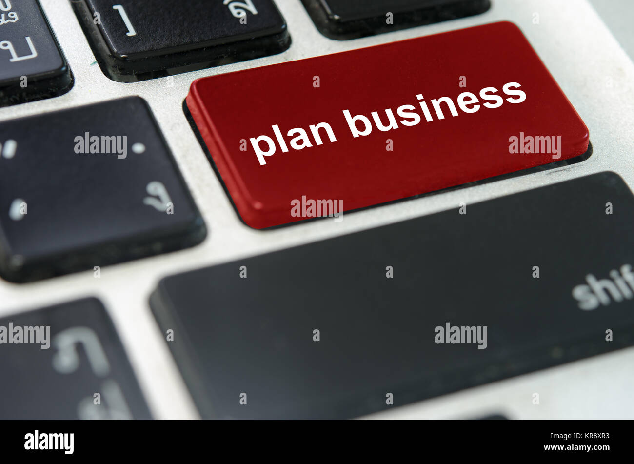 keyboard button plan business Stock Photo - Alamy