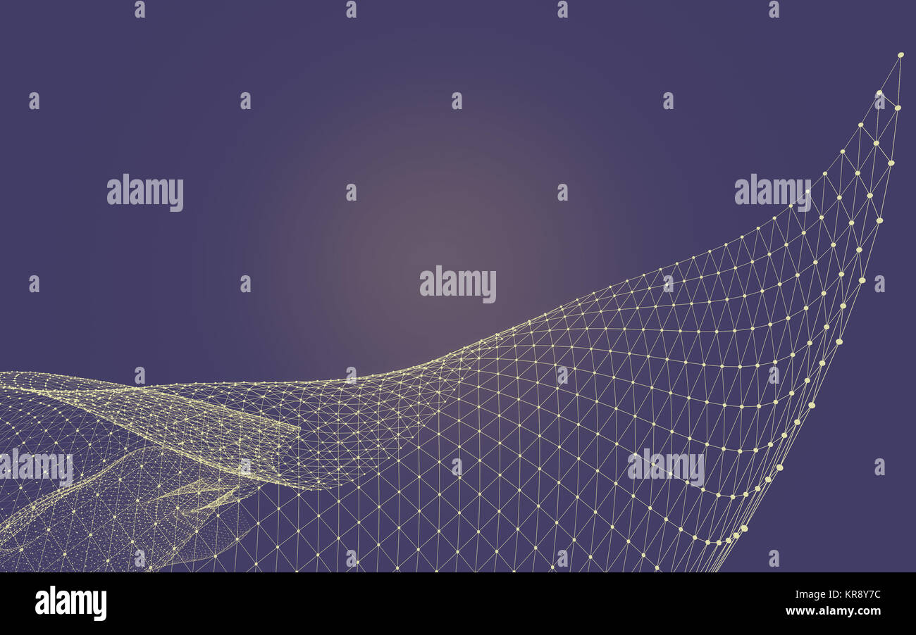 Abstract polygonal space low poly dark background, 3d rendering Stock ...