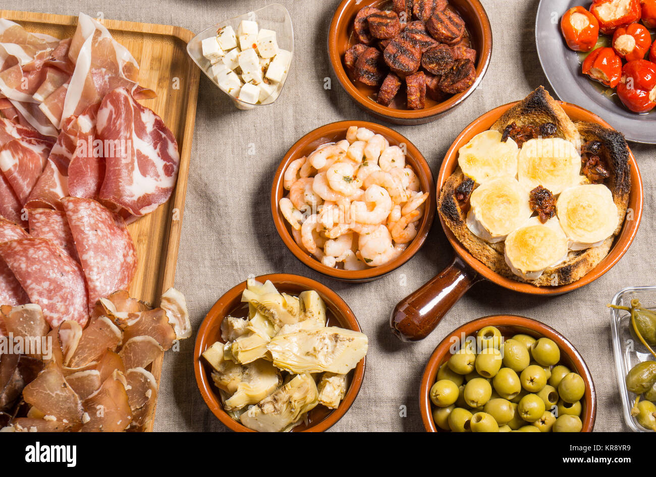 Delicious Spanish Tapas Food Stock Photo - Alamy