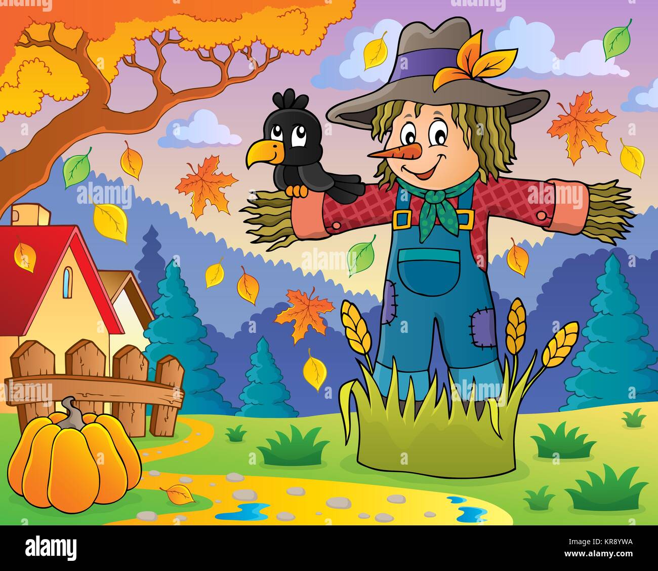 Scarecrow theme image 2 Stock Photo - Alamy