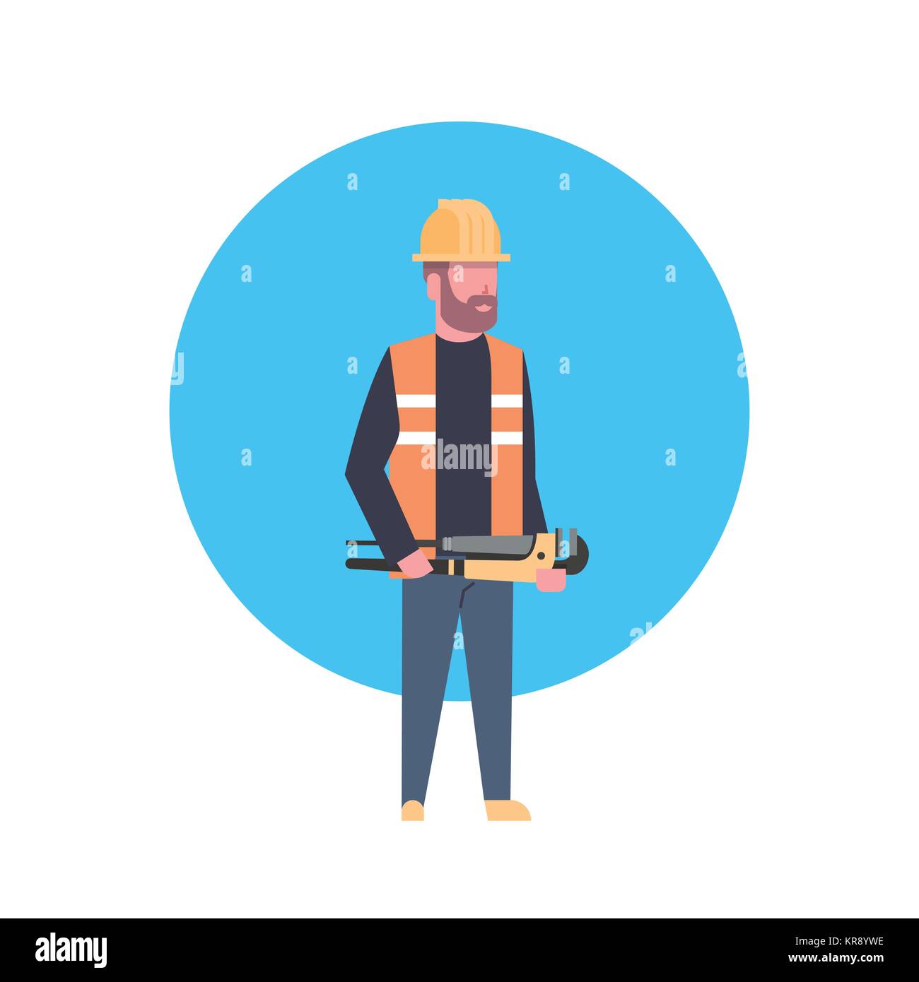 Hard hat worker wearing Stock Vector Images - Alamy