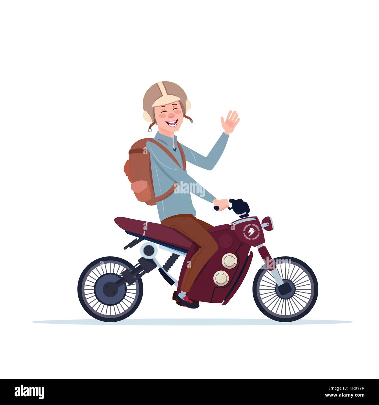 White man road motobike hi-res stock photography and images - Alamy