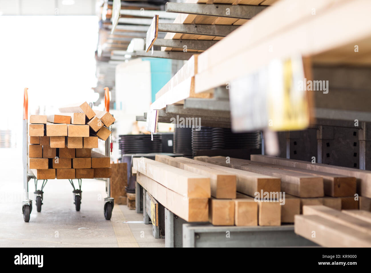 Construction wood in a DIY store Stock Photo - Alamy