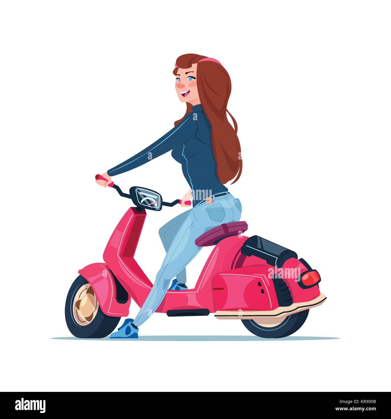 Motor biker female Stock Vector Images - Alamy