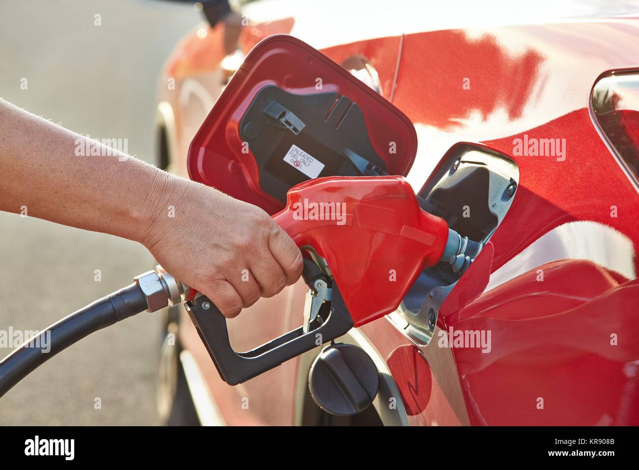 Fuel Nozzle Filling Stock Photo - Alamy
