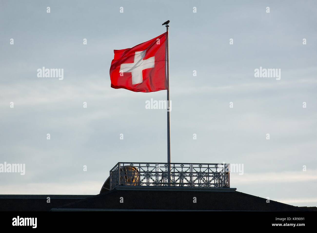 Wavy flag of switzerland hi-res stock photography and images - Alamy