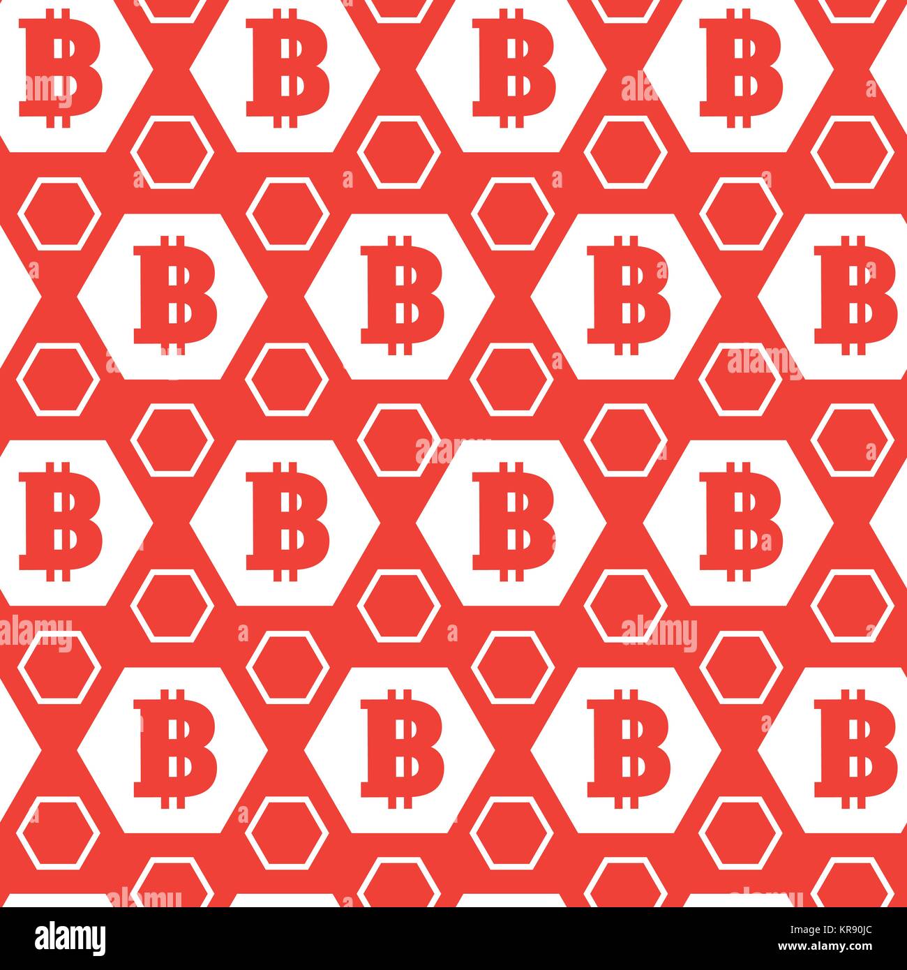 Simple Seamless Pattern Bitcoins Signs On Red Background Digital Money ...