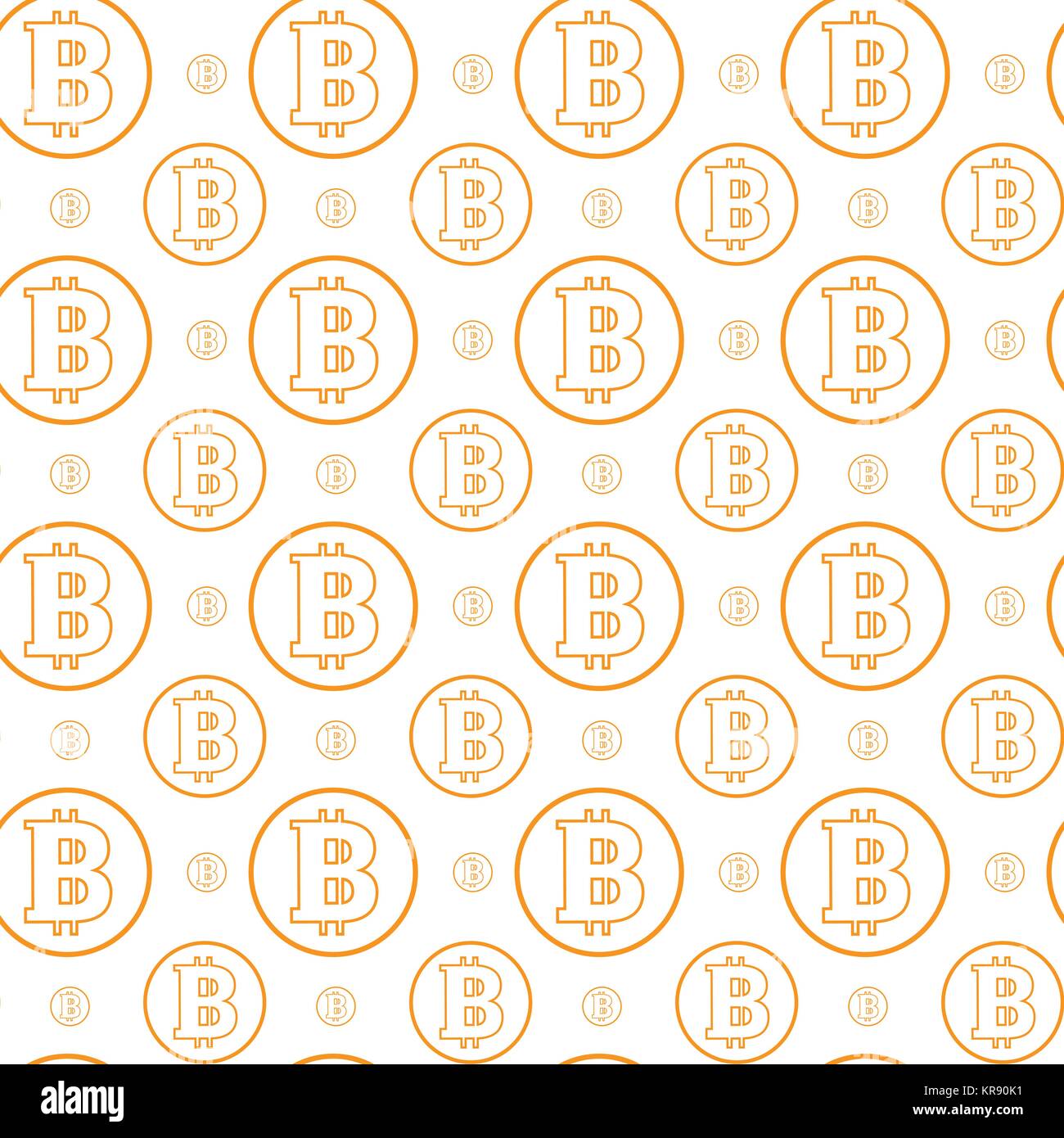 Simple Seamless Pattern Bitcoins Signs On White Background Crypto ...
