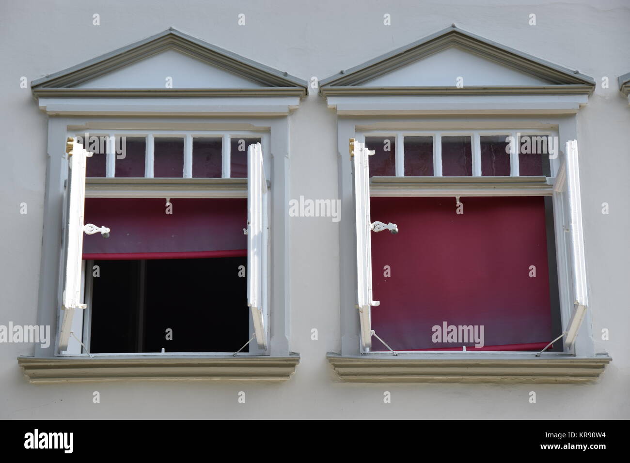 historic wooden windows Stock Photo - Alamy
