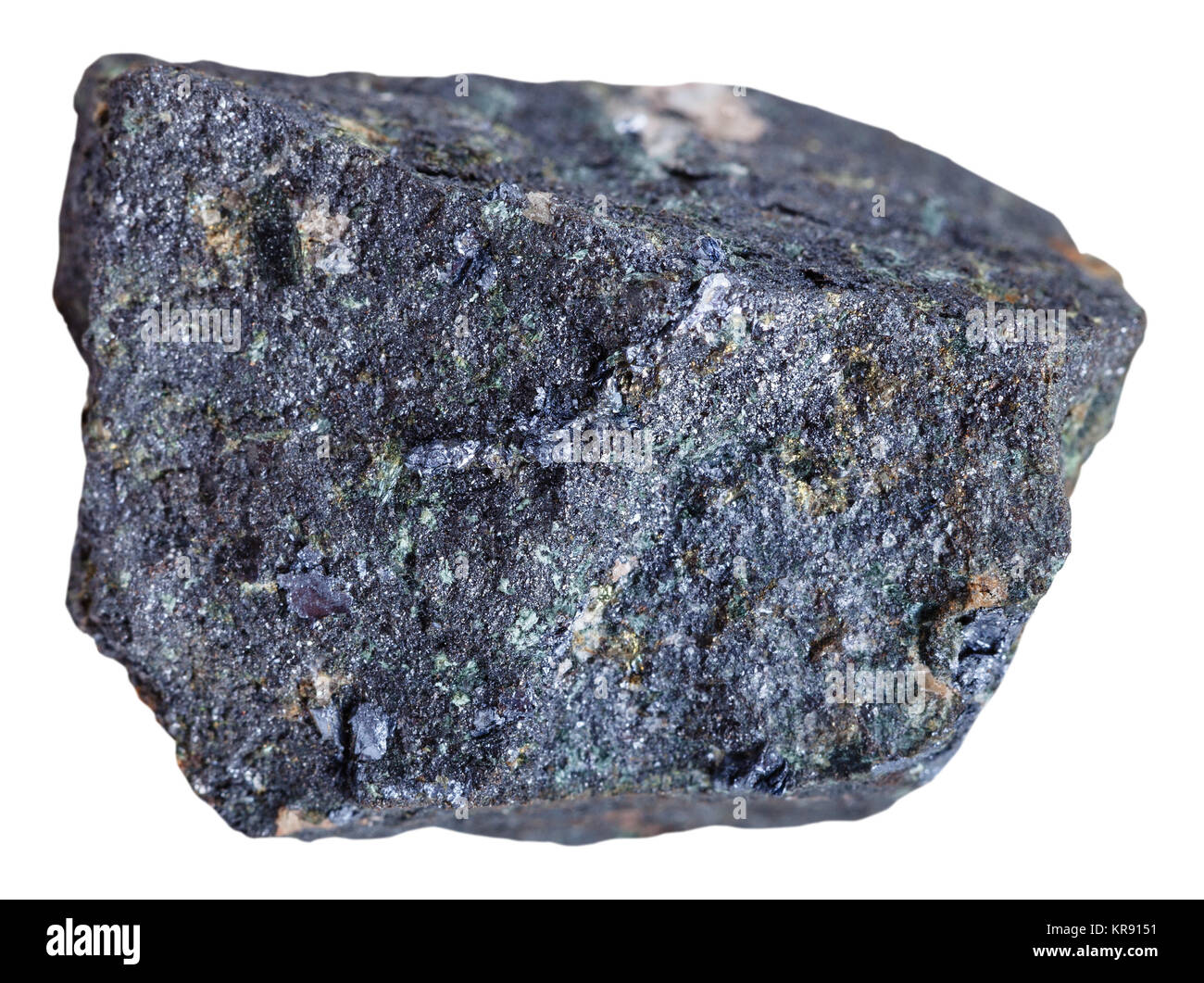 Molybdenite stone isolated on white Stock Photo - Alamy