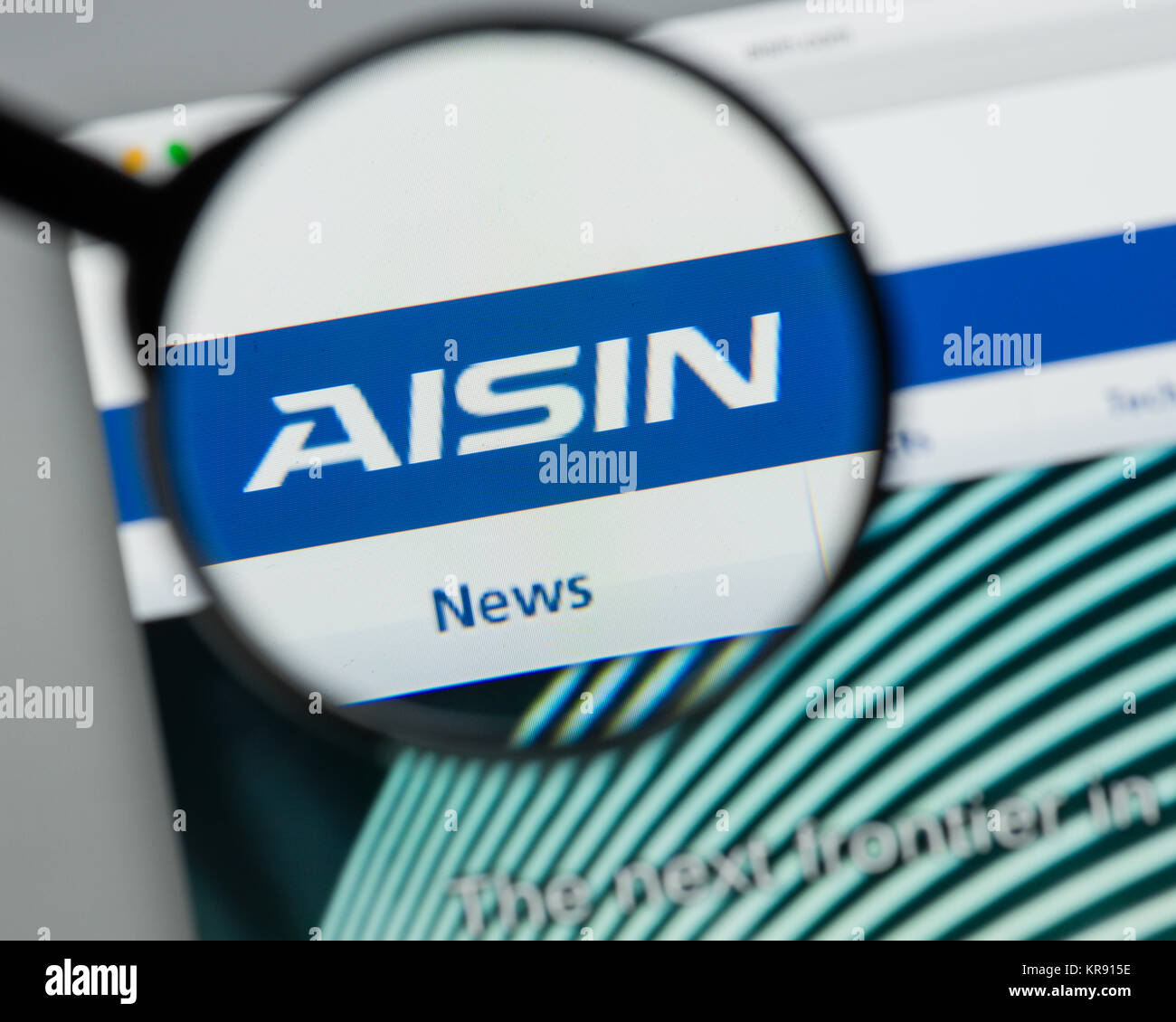 Milan, Italy - August 10, 2017: Aisin Seiki website. It is a Japanese ...