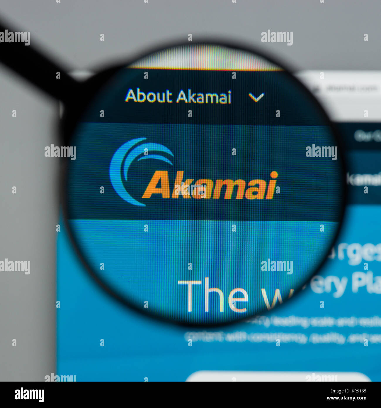 Milan, Italy - August 10, 2017: Akamai Technologies website homepage ...