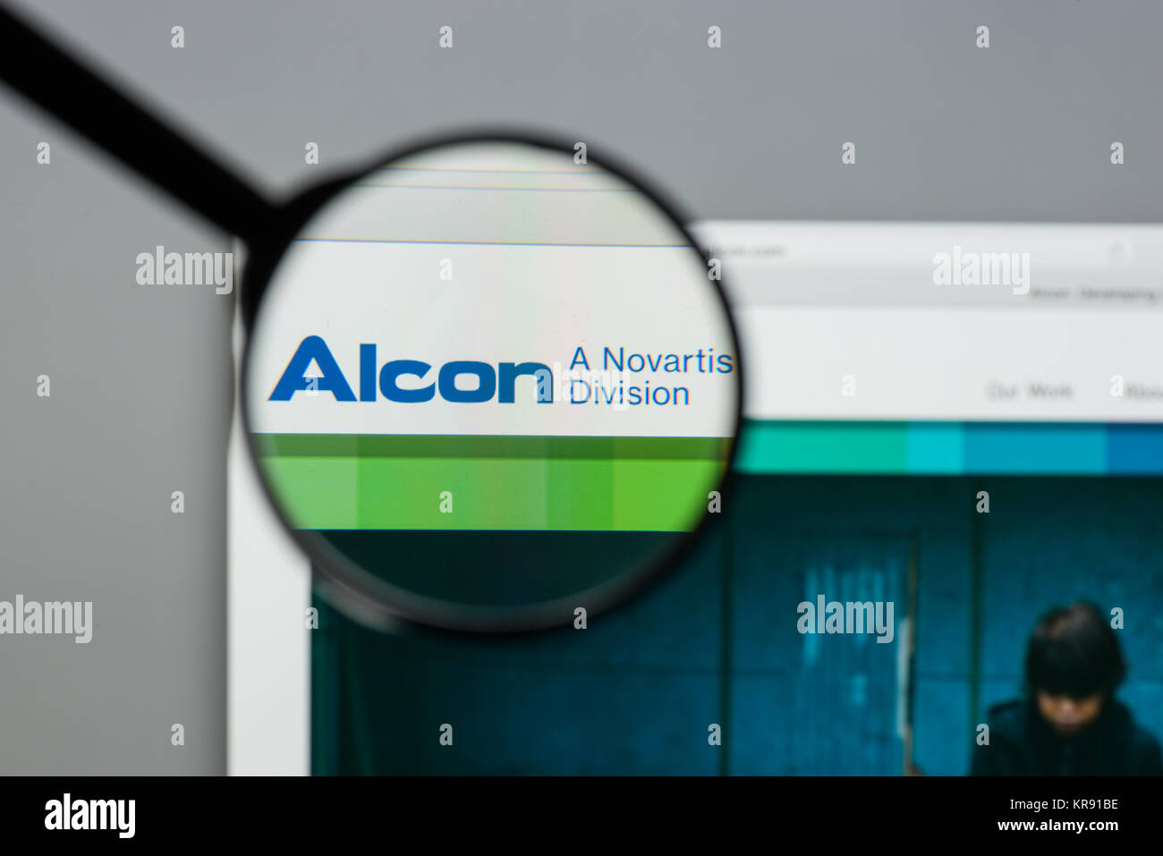 Milan, Italy - August 10, 2017: Alcon website homepage. It is an ...